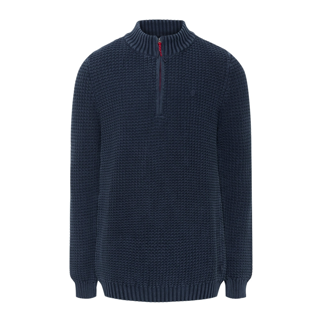 Lance Knit Half Zip - Blå
